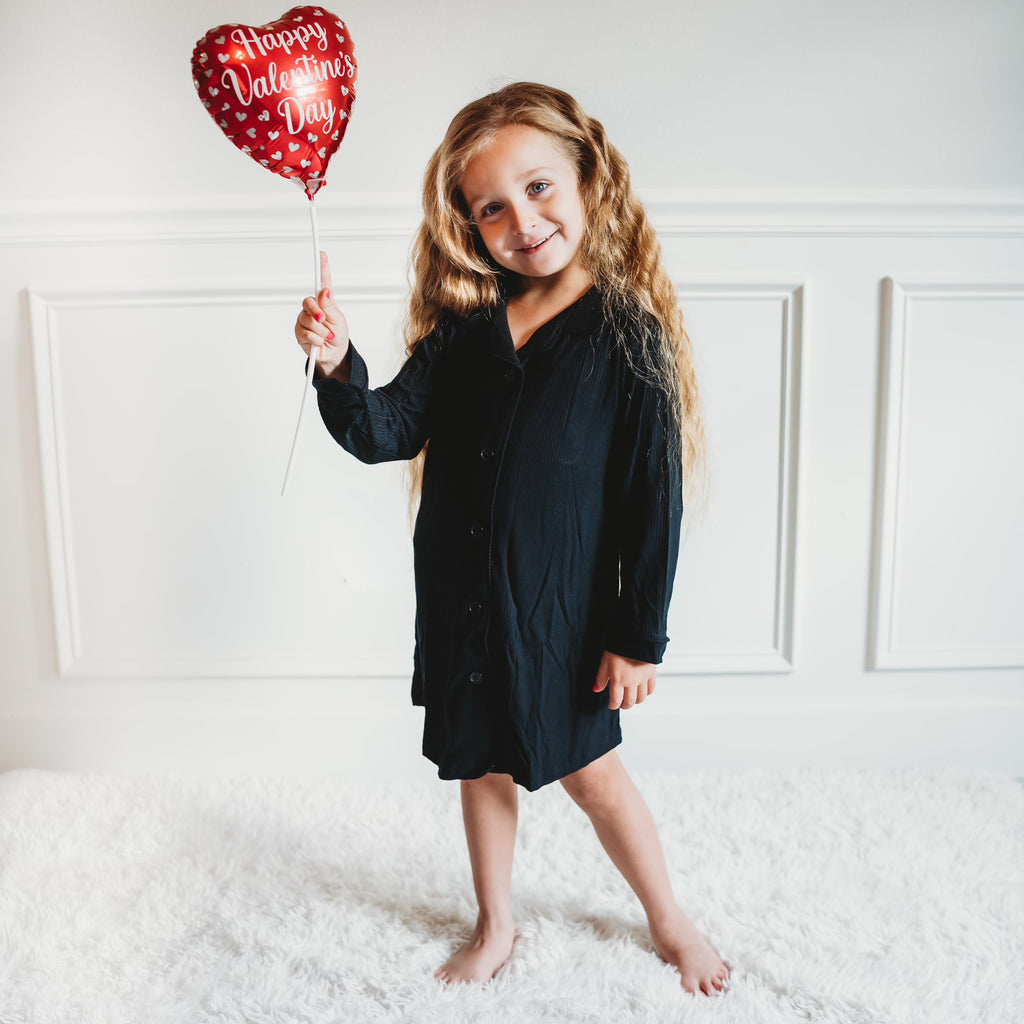 BLACK RIB GIRL'S DREAM GOWN | DREAM BIG LITTLE CO