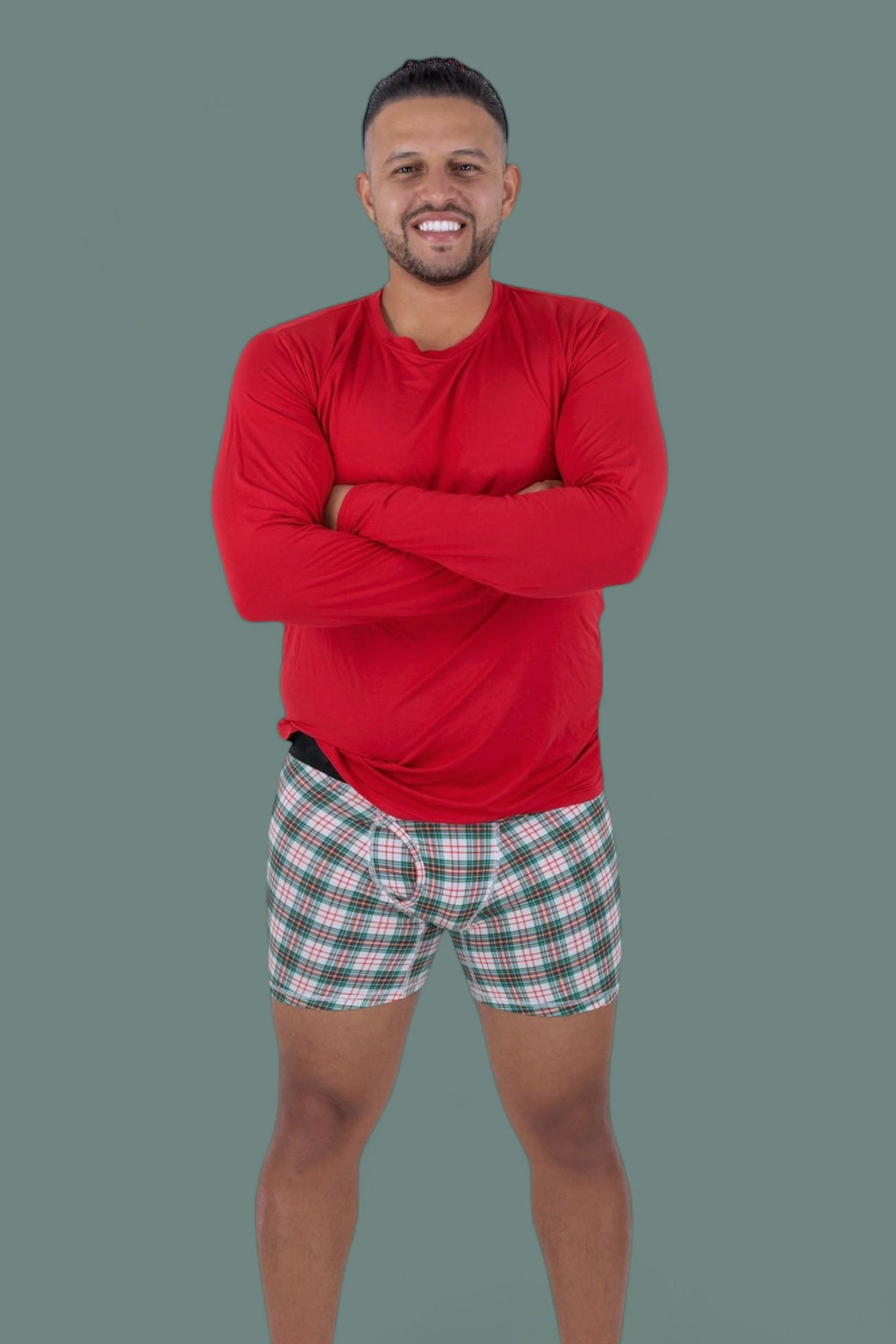 MERRY GINGHAM DREAM MEN'S BOXER BRIEF SET – DREAM BIG LITTLE CO